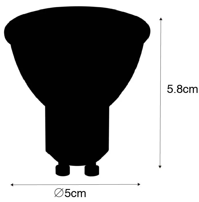 Sada 5 LED žárovek GU10 se snímačem soumraku 5W 380lm 2700K