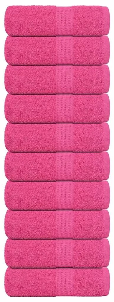 Ručníky pro hosty FROGN 10 ks růžové 30x50 cm 360 g/m² 137045