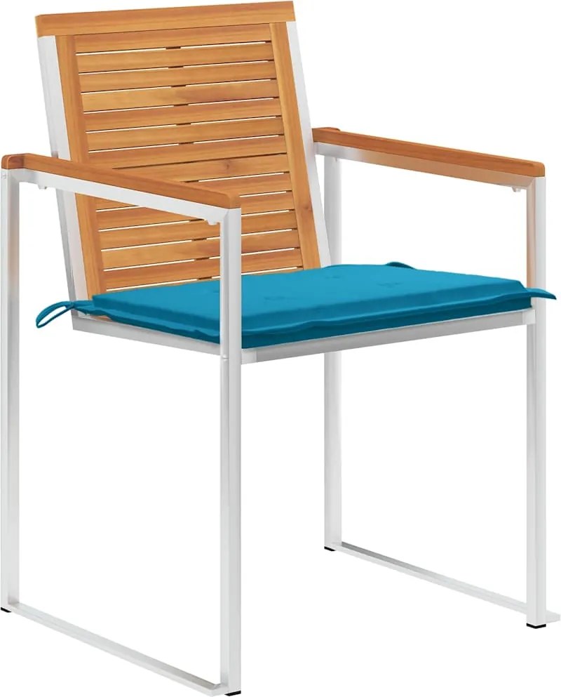 Zahradní židle 4 ks s poduškami masivní akáciové dřevo 3078474