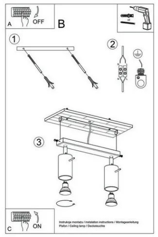 Bodové svítidlo SOLLUX Ring 2 GU10 2x40W bez zdroje SL.0092 černá