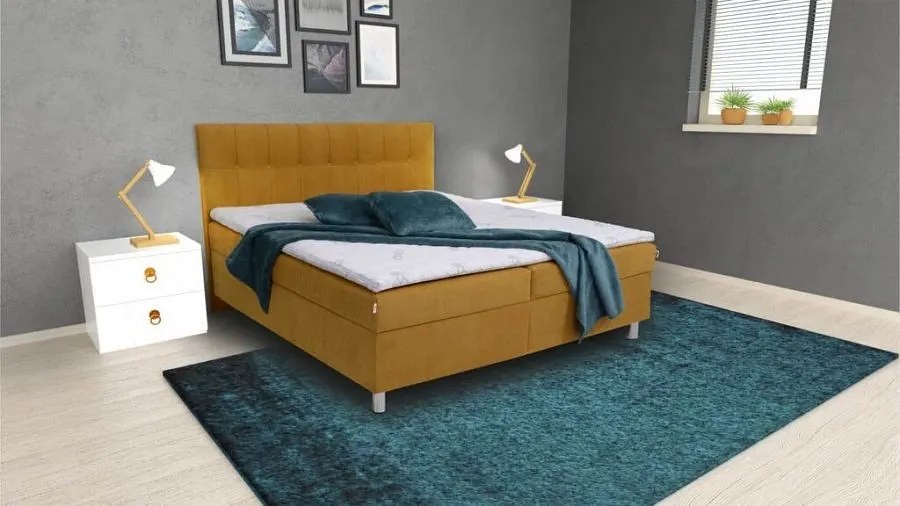 Pohoda Čalouněná postel TORINO s úložným prostorem | Látka: Katie 11,Šířka matrace: 180 cm
