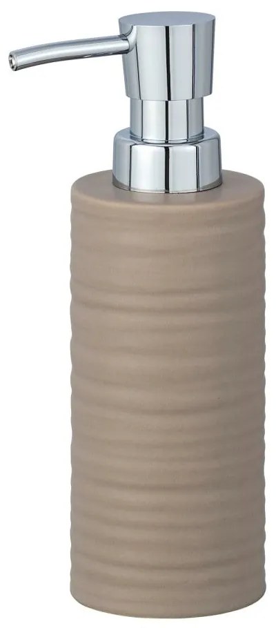 Pískově hnědý keramický dávkovač mýdla Wenko Mila, 260 ml
