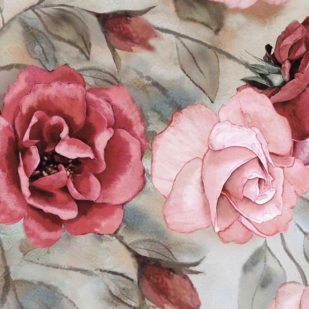 Malvis ® Obraz Růže vodovkami Velikost (šířka x výška): 60x20 cm