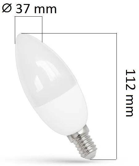 LED žárovka svíčka E14 1W 90lm teplá, ekvivalent  10W