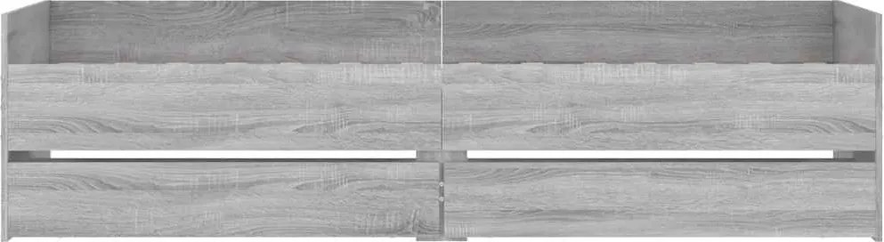 Rám postele se zásuvkami šedý sonoma 90 x 200 cm 3207348