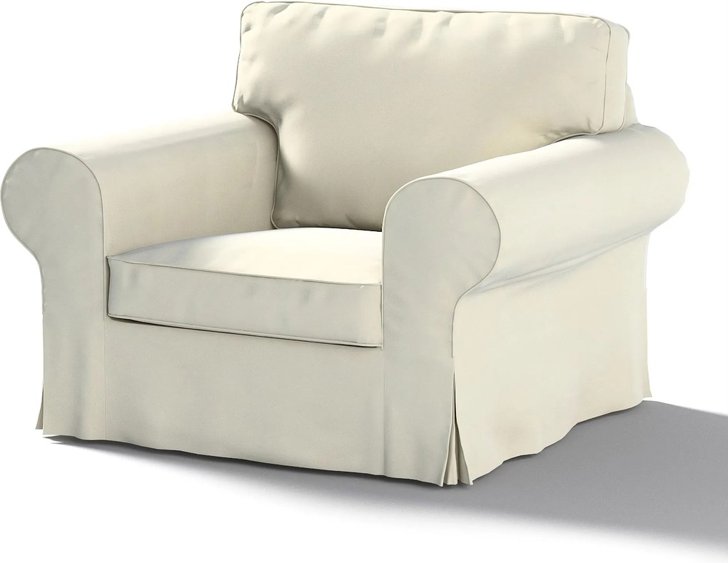 Potah na křeslo IKEA Ektorp barva krémová látka lesklé, sametová