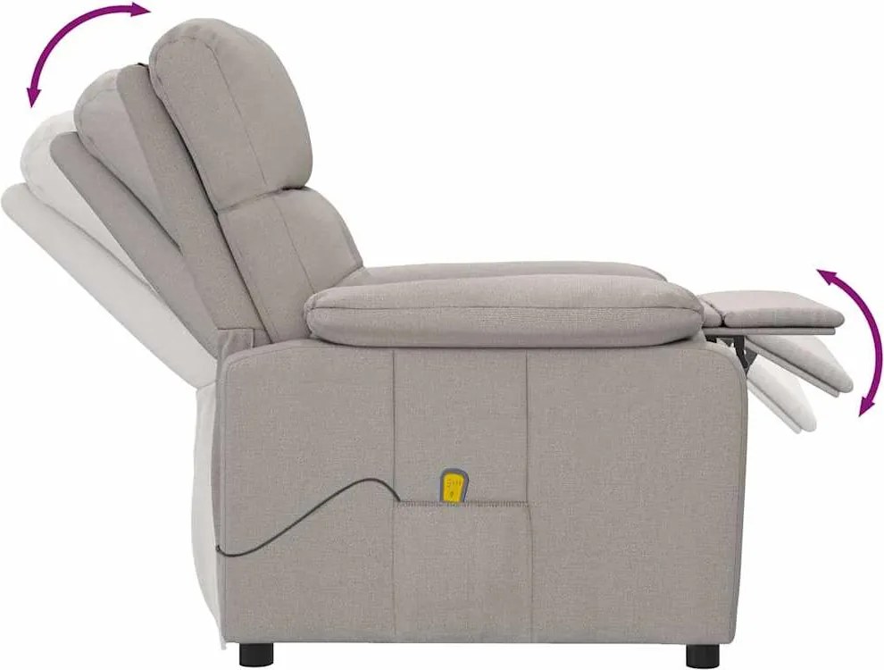 Masážní křeslo taupe textil 289680