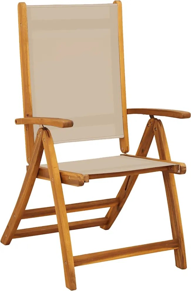 7dílný zahradní jídelní set masivní akáciové dřevo a textilen 3279320