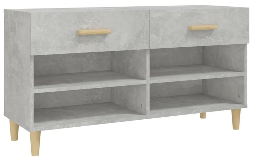 812820 vidaXL Botník betonově šedý 102 x 35 x 55 cm kompozitní dřevo
