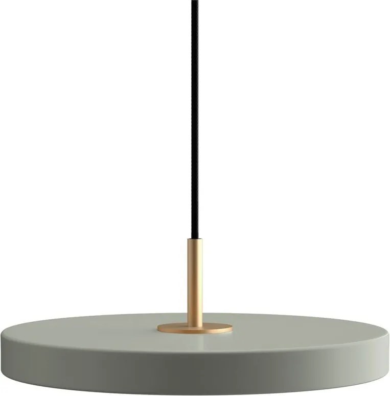 Šalvějově zelené kovové LED stmívatelné závěsné svítidlo s kovovým stínidlem ø 31 cm Asteria Plus – UMAGE