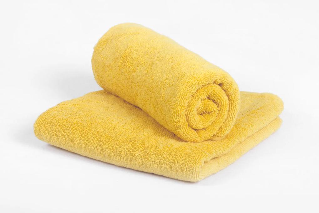 Kvalitní froté ručník APATIT - žlutý 50 x 100 cm, český výrobce Tibex