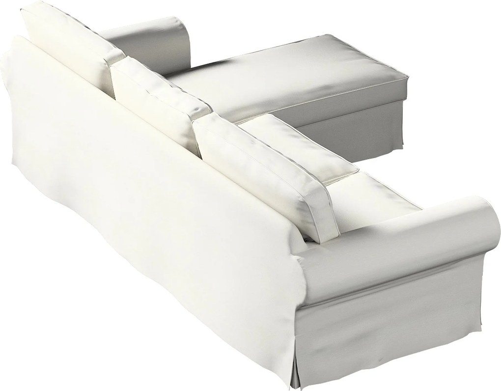 Potah na pohovku IKEA Ektorp 2-místná s lenoškou barva šedá látka lesklé, pletený vzor, sametová