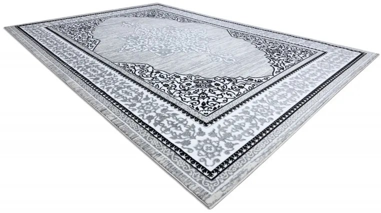 Dywany Łuszczów, Kusový koberec Gloss 8490 52 Ornament ivory/grey, 80x150, šedá, chodba / předsíň