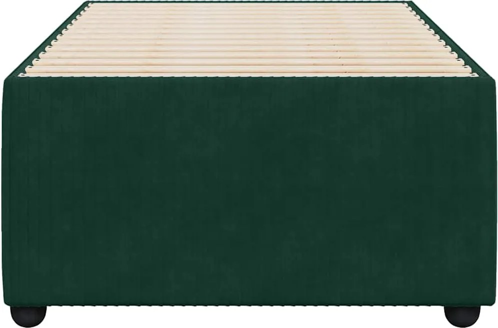 Rám postele bez matrace tmavě zelená 100 x 200 cm samet 3284991