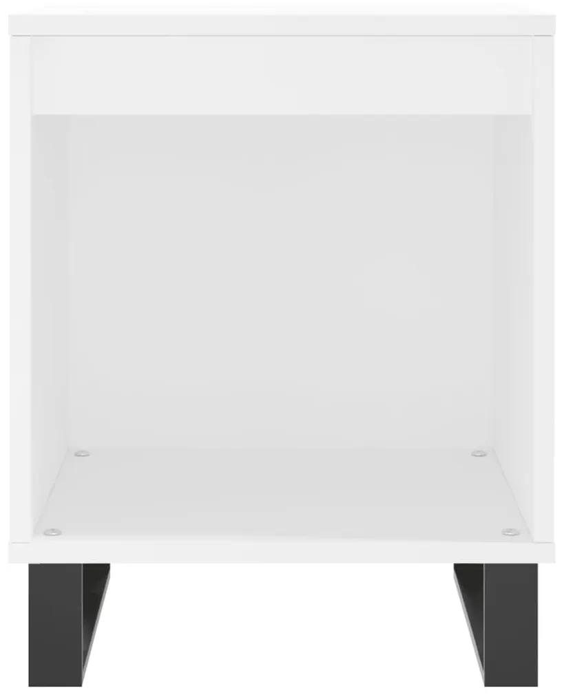 Noční stolek bílá 40x35x50 cm kompozitní dřevo