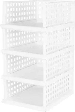 Compactor Stohovatelný organizér Maxi bílý / Organizér / 4 zásuvky / 3