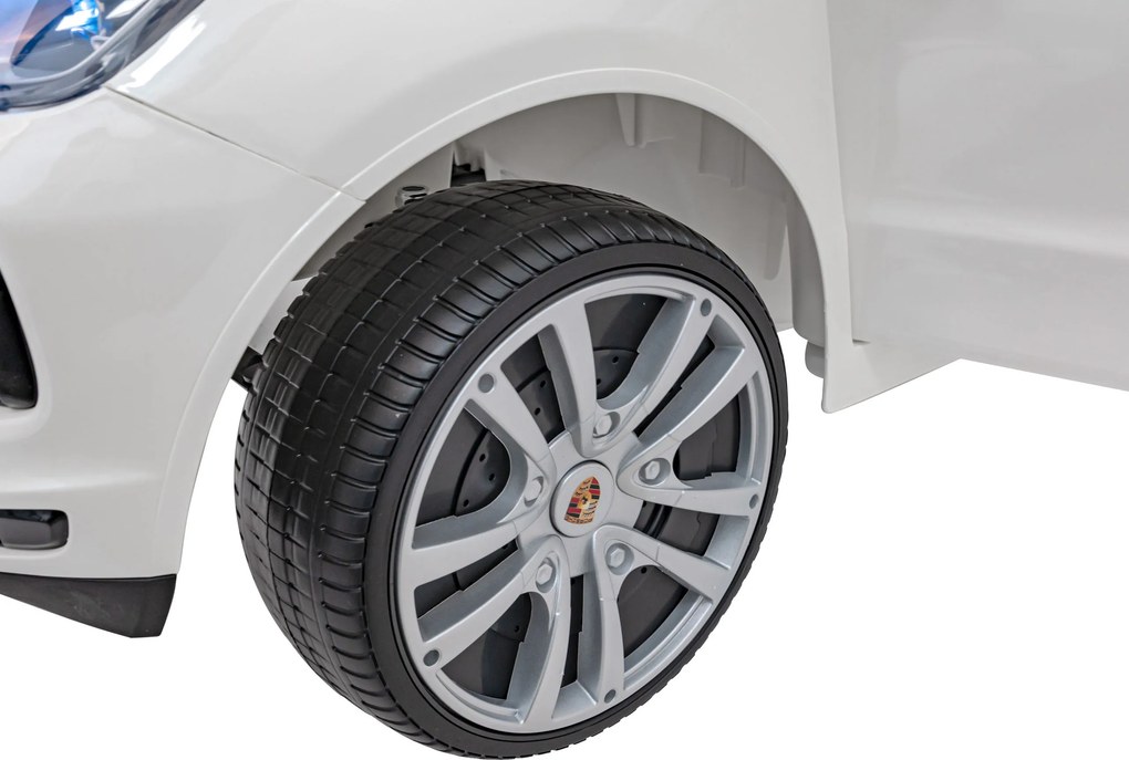 Ramiz Elektrické autíčko Porsche Cayenne S na baterie pro děti bílý lak SUV + dálkové ovládání
