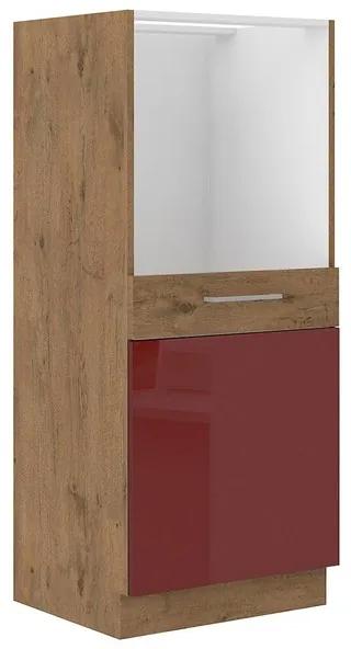 Kuchyňská skříňka pod troubu Woodline 60 DP-145 1F BB, Barva: dąb lancelot / dark wood