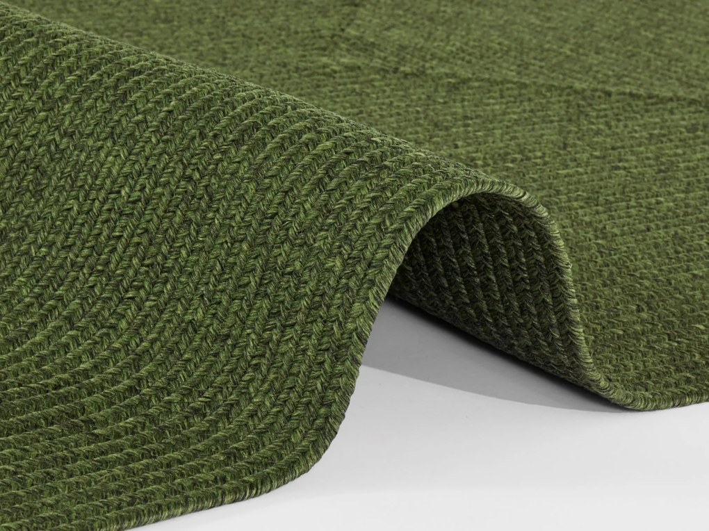 Hanse Home, AKCE: 200x200 (průměr) kruh cm Kusový koberec Braided 105554 Green kruh – na ven i na doma, zelená, chodba / předsíň