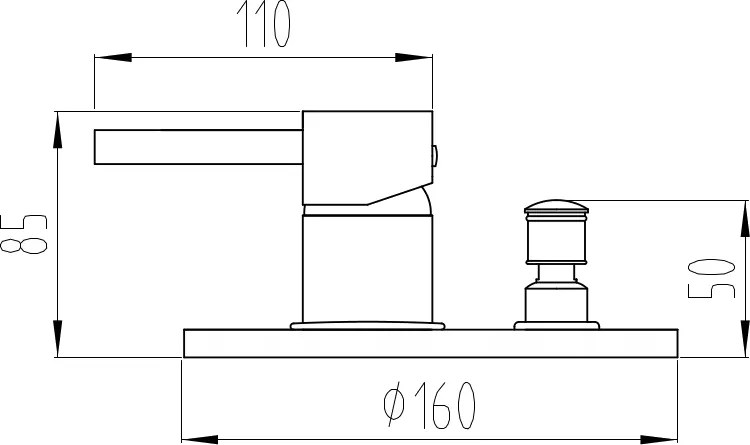 Mexen LUA - PODOMÍTKOVÁ SPRCHOVÁ BATERIE, CHROM, 72835-00