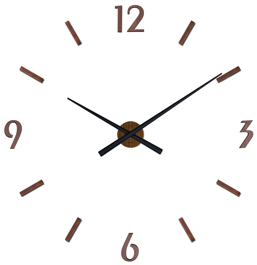 JVD Designové nástěnné nalepovací hodiny v imitaci dřeva JVD HT467.1