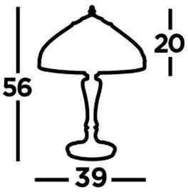 Vitrážová stolní lampa Tiffany PEARL