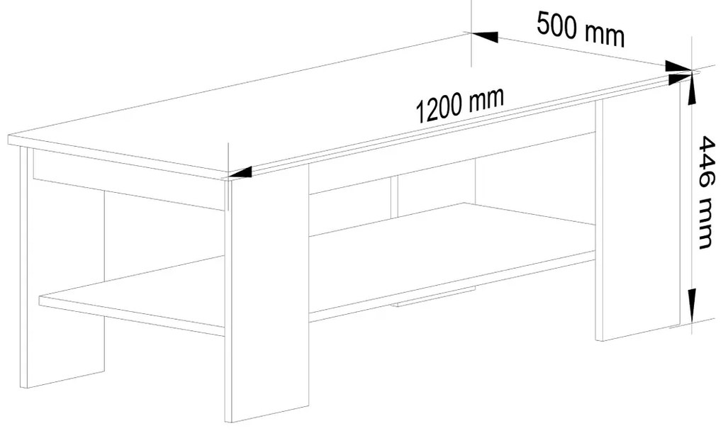 Konferenční stolek Kami bílý