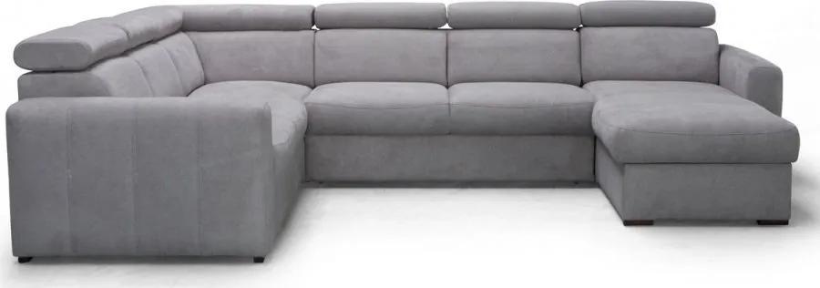 Casarredo - Komfort nábytek Rozkládací sedací souprava do U SELECT pravá, látky A1 | potah: neat 61,barva: N12 bílá