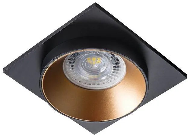 Stropní bodové vestavné osvětlení MEUTO DSL, 92x92mm, hranaté, zlatočerné K.l.x. MEUTO