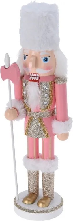 Růžový louskáček se sekerou 36 cm