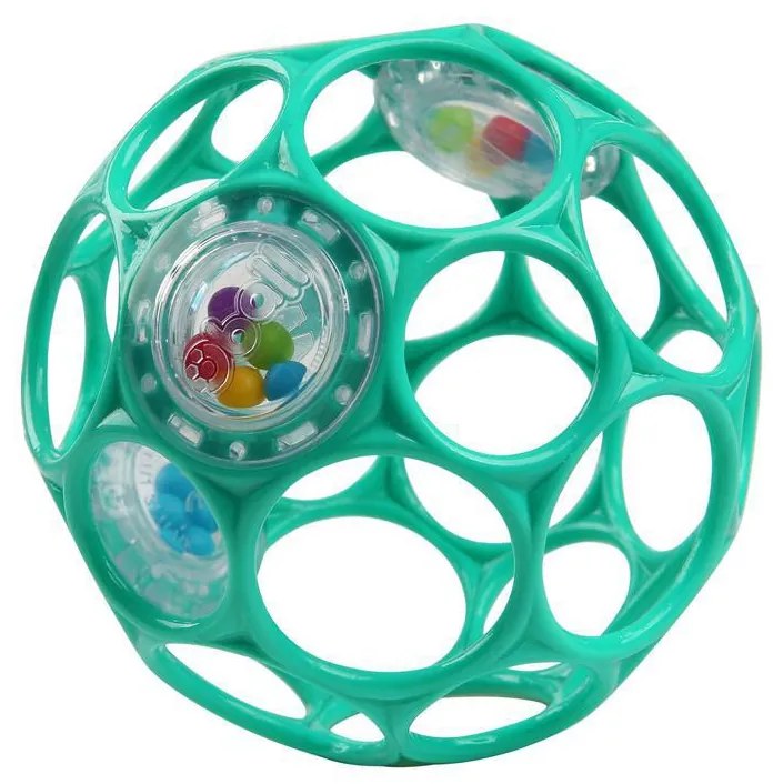 Bright Starts Míček OBALL RATTLE s chrastítkem 10 cm Oranžová