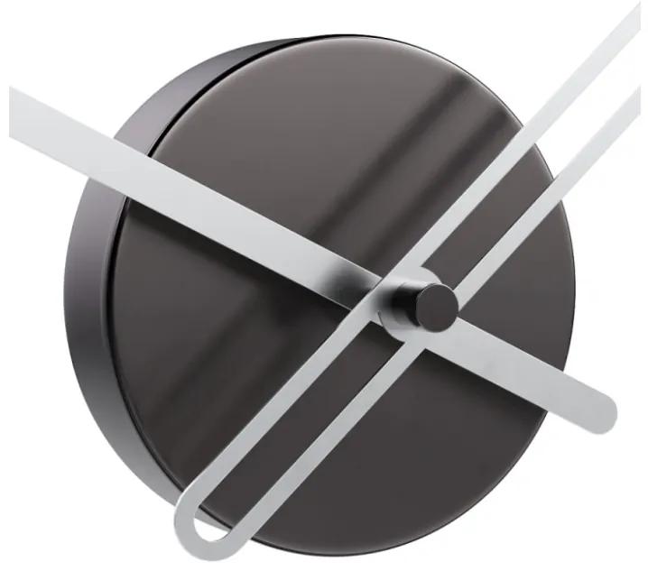 Designové stolní hodiny Endless lacquered black/silver 32cm