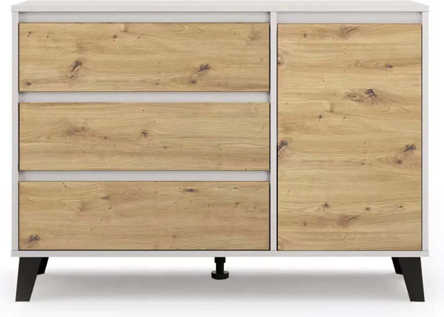 Komoda Borg 1d3s kašmír / dub artisan