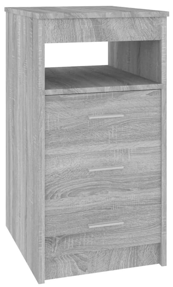 vidaXL Komoda se zásuvkami šedá sonoma 40x50x76 cm kompozitní dřevo