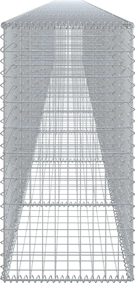 Gabionový koš s víkem 1 000 x 50 x 100 cm pozinkované železo 3295151