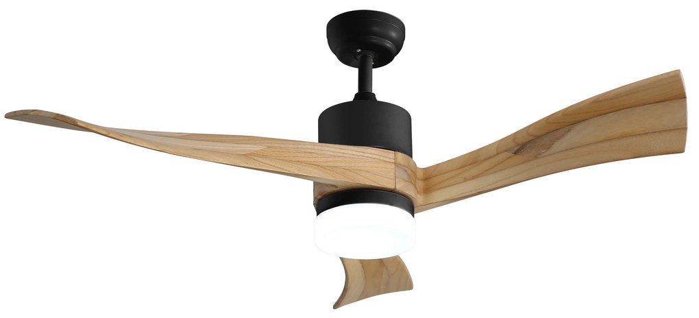 Immax NEO LITE SOFISTICADO Smart LED stropní svítidlo s ventilátorem Tuya WiFi černé/dřevo