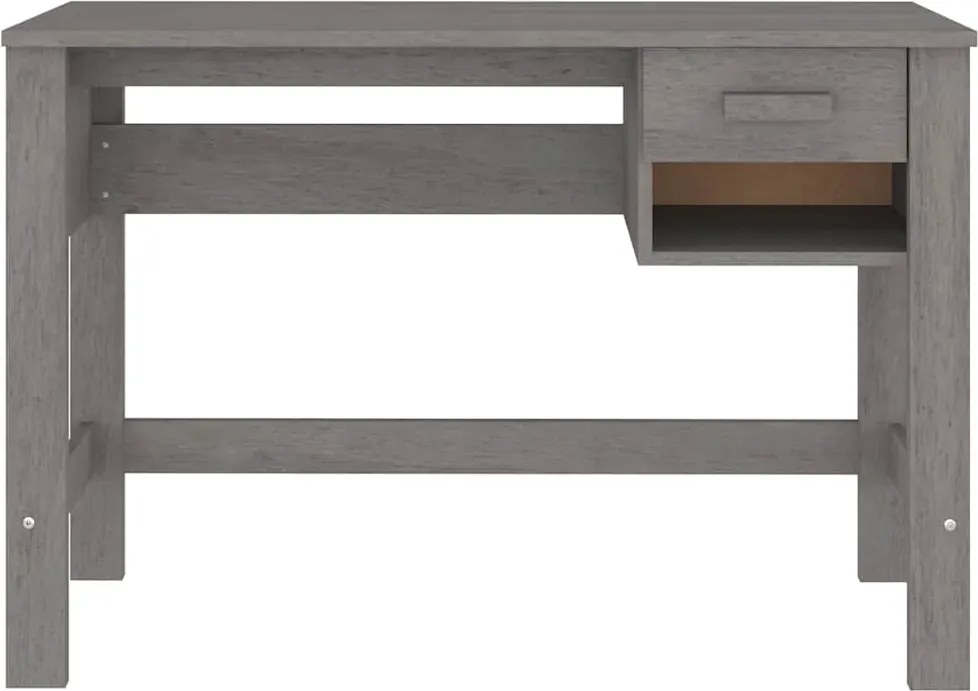 Psací stůl HAMAR světle šedý 110 x 40 x 75 cm masivní borovice 340459