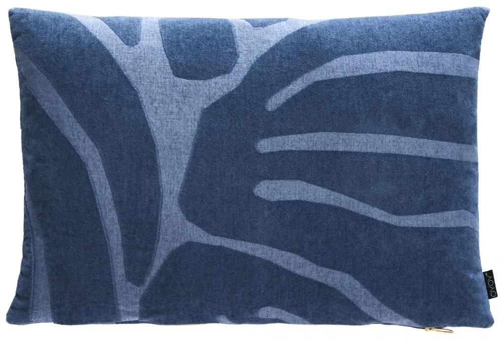 OYOY Polštář Roa Flint stone blue 40x60 cm, modrá barva, textil