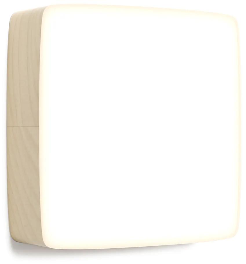Přisazené dřevěné svítidlo Cube Ceiling / Wall Dekor: Bříza, Teplota chromatičnosti / Stmívání: TW 2700-6500 Kelvinů / Stmívatelné DALI, Varianta: XXL