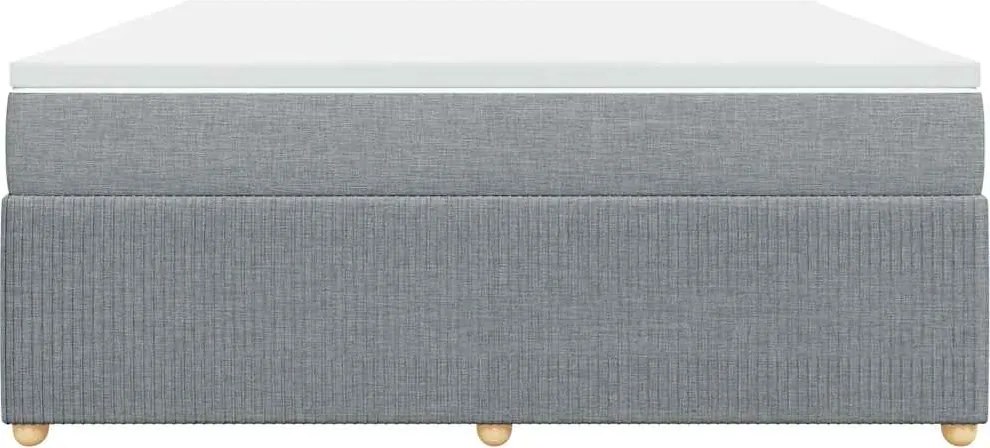 Box spring postel s matrací světle šedá 180 x 200 cm textil 3285588