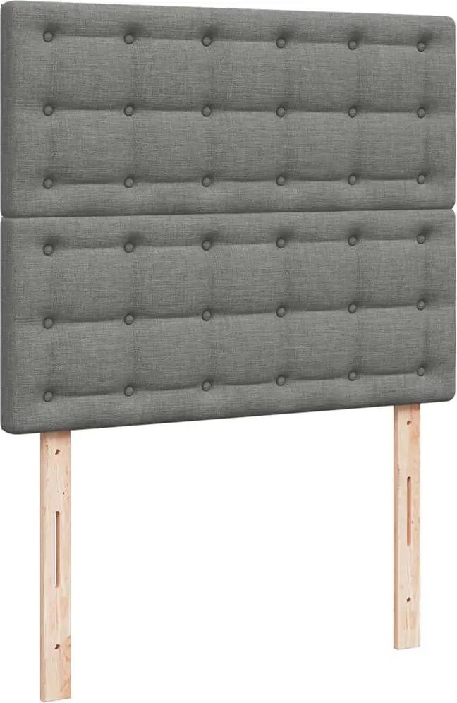 Box spring postel s matrací tmavě šedá 120x190 cm textil 3270384