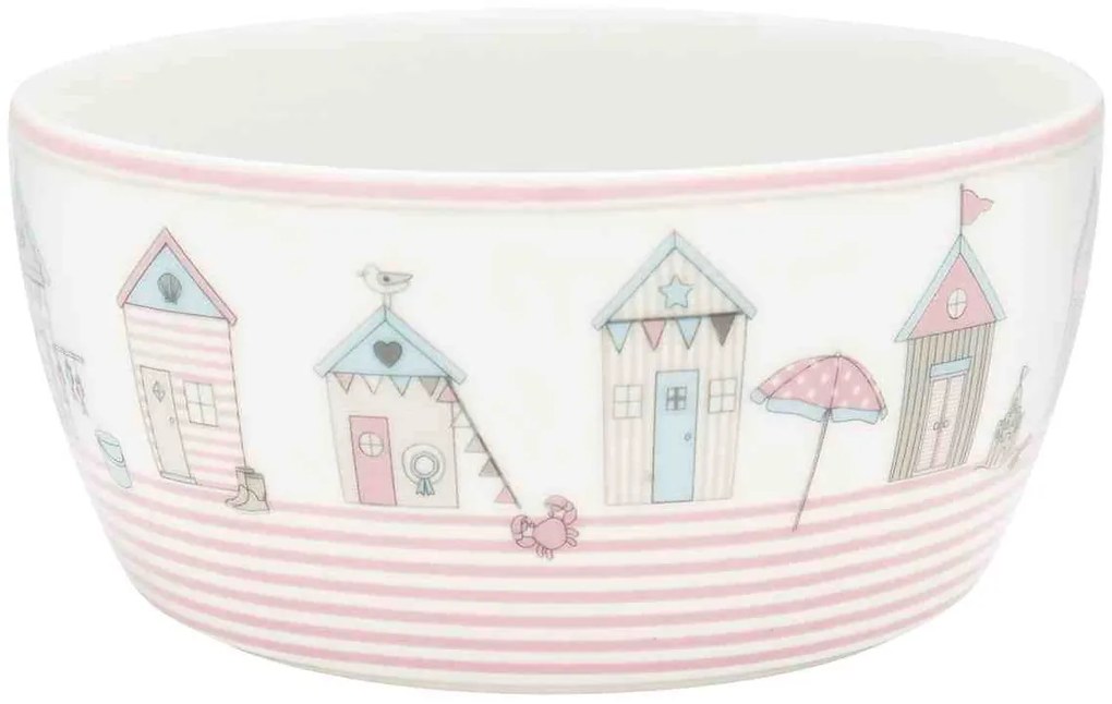 GreenGate dětská porcelánová miska Ellison Pale Pink ⌀12,2 cm