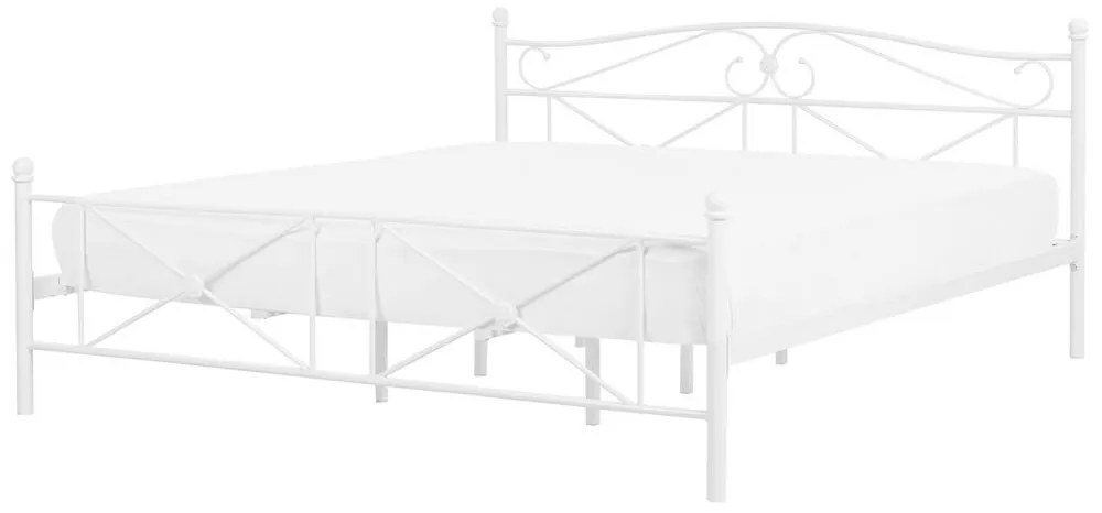 Manželská postel 180 cm RANDEZ (s roštem) (bílá). 1007482