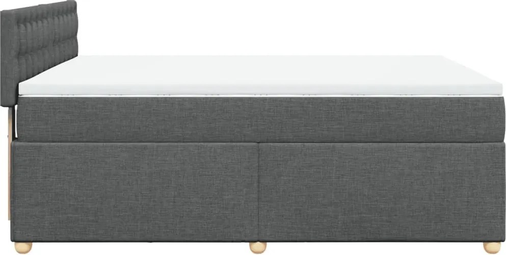 Box spring postel s matrací tmavě šedá 160x200 cm textil 3286746