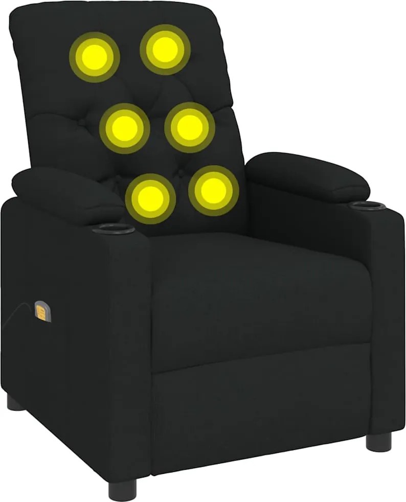 Masážní křeslo černé textil 339114