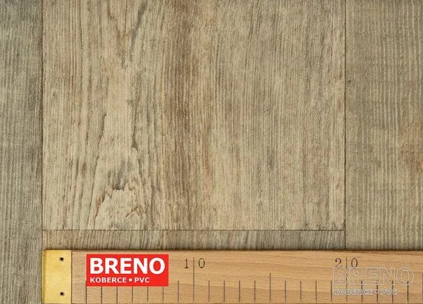 Breno PVC SUPERTEX Argentina 542 – tmavší rustikální dřevo, šíře 200 cm