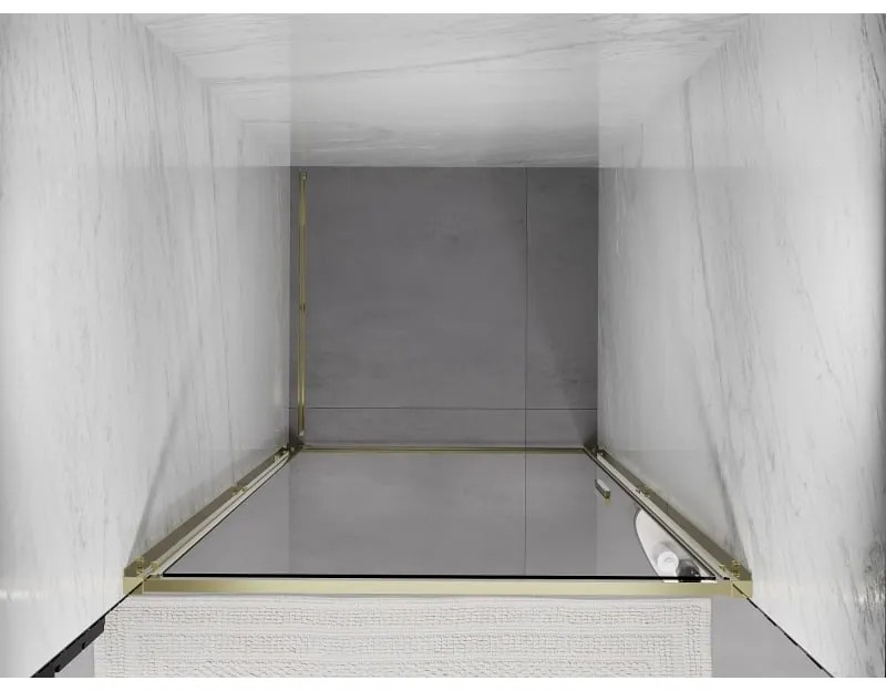 Mexen Exo, výklopné sprchové dveře 95 cm, čiré sklo, zlatá, 817-095-000-50-00