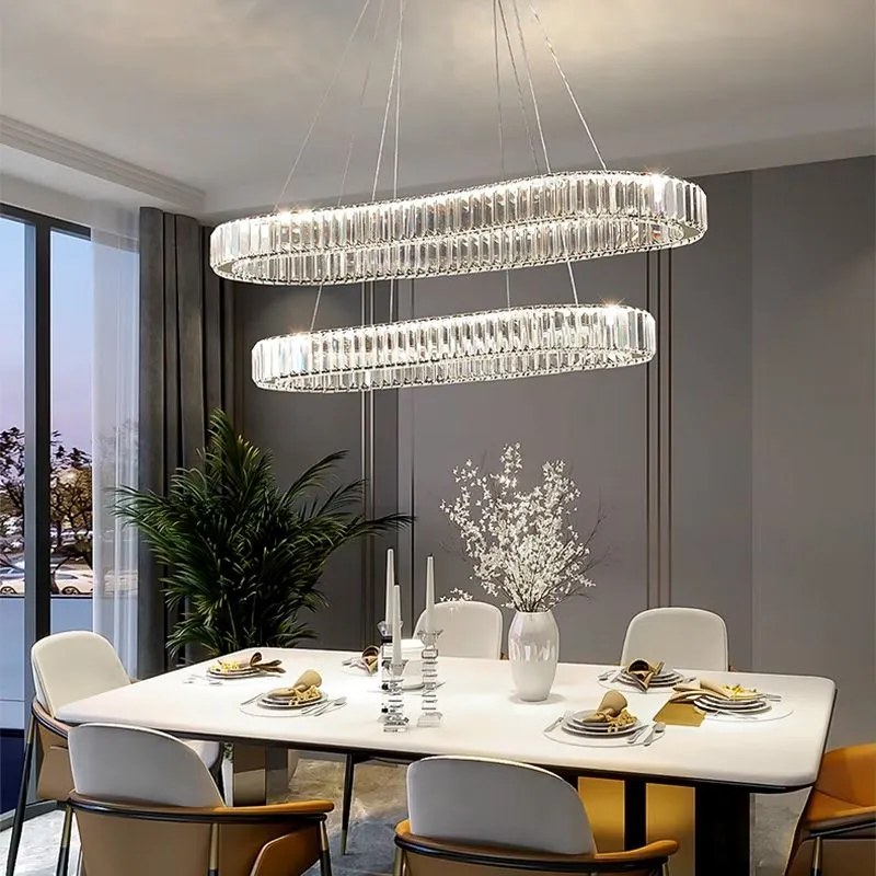 Toolight Závěsné designové osvětlení CRYSTAL LED + dálkové ovládání APP1546-CP2 Chrome