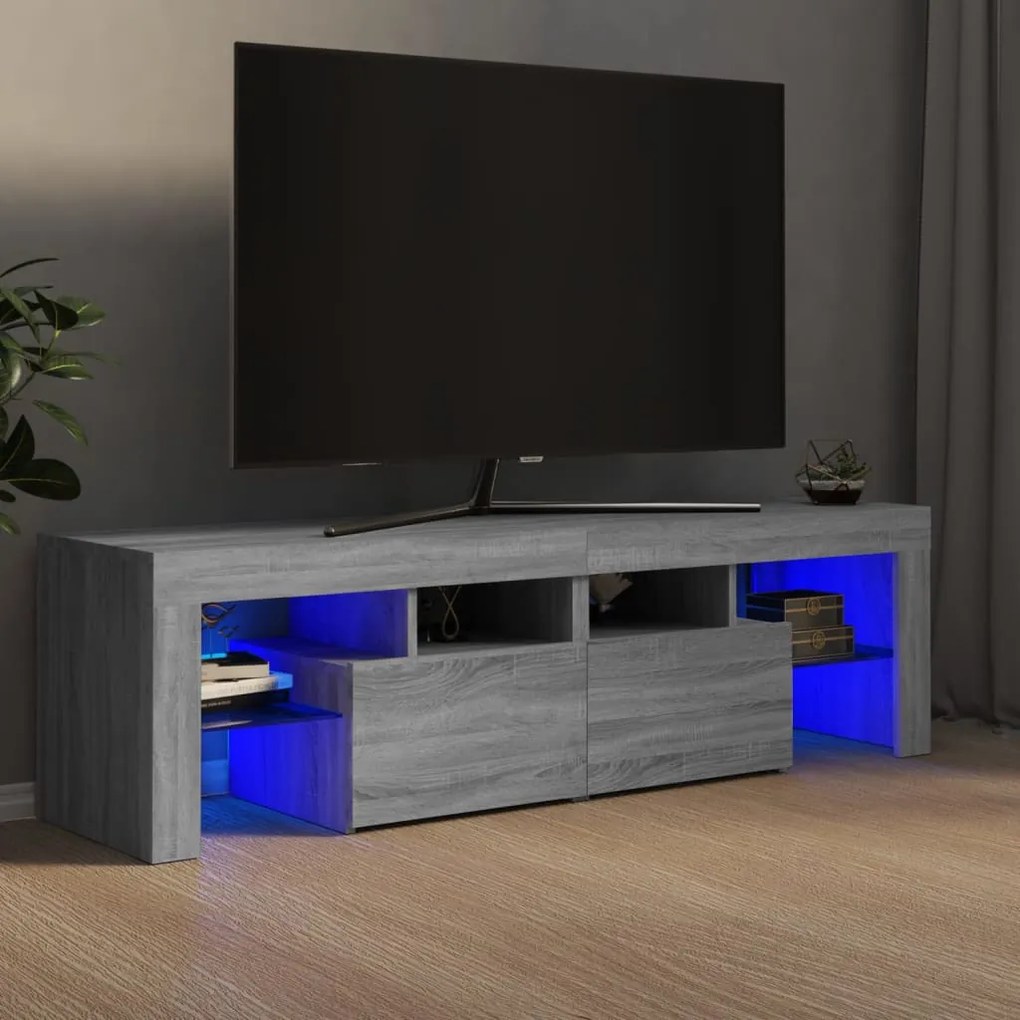 vidaXL TV skříňka s LED osvětlením ďábel 140 x 36,5 x 40 cm