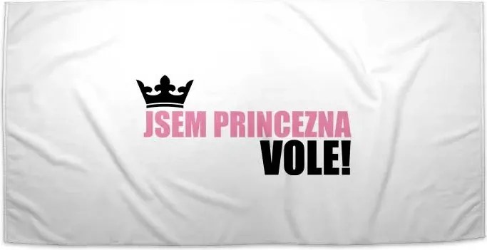 Sablio Ručník Jsem princezna, vole! - 30x50 cm